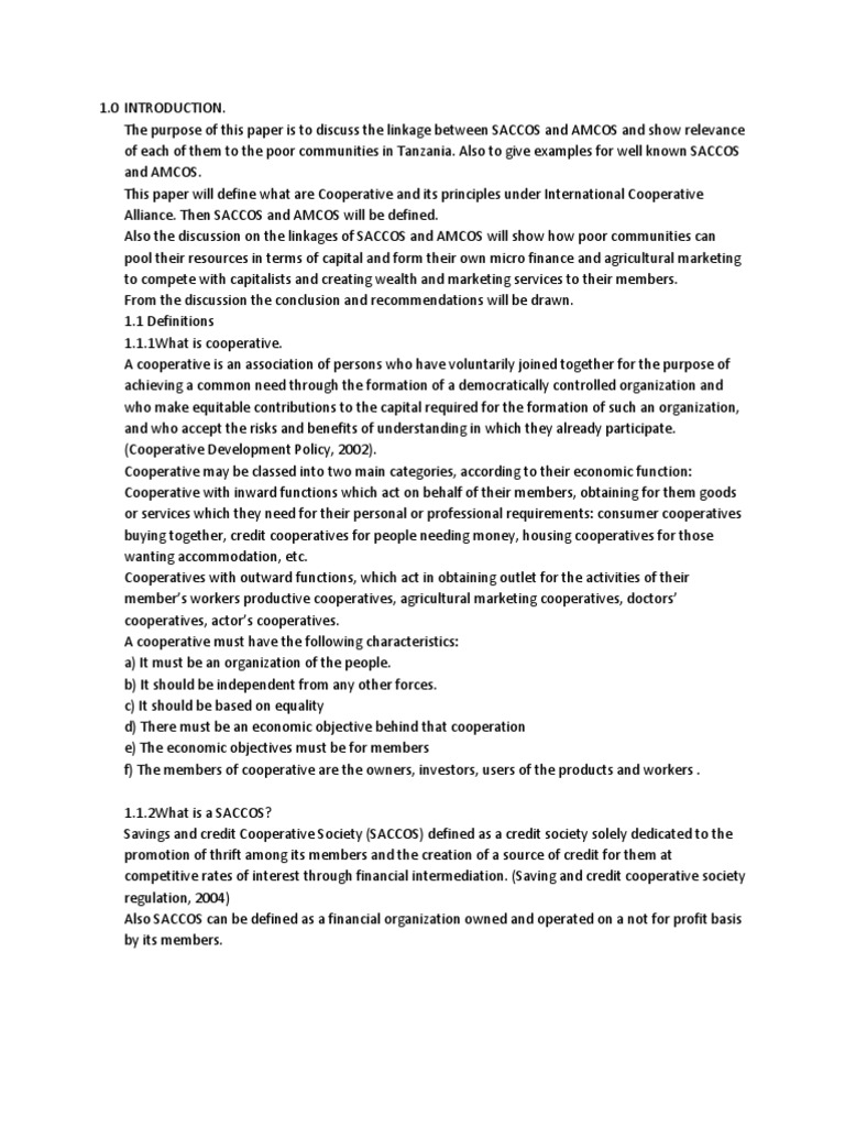 AMCOS | PDF | Credit Union | Cooperative