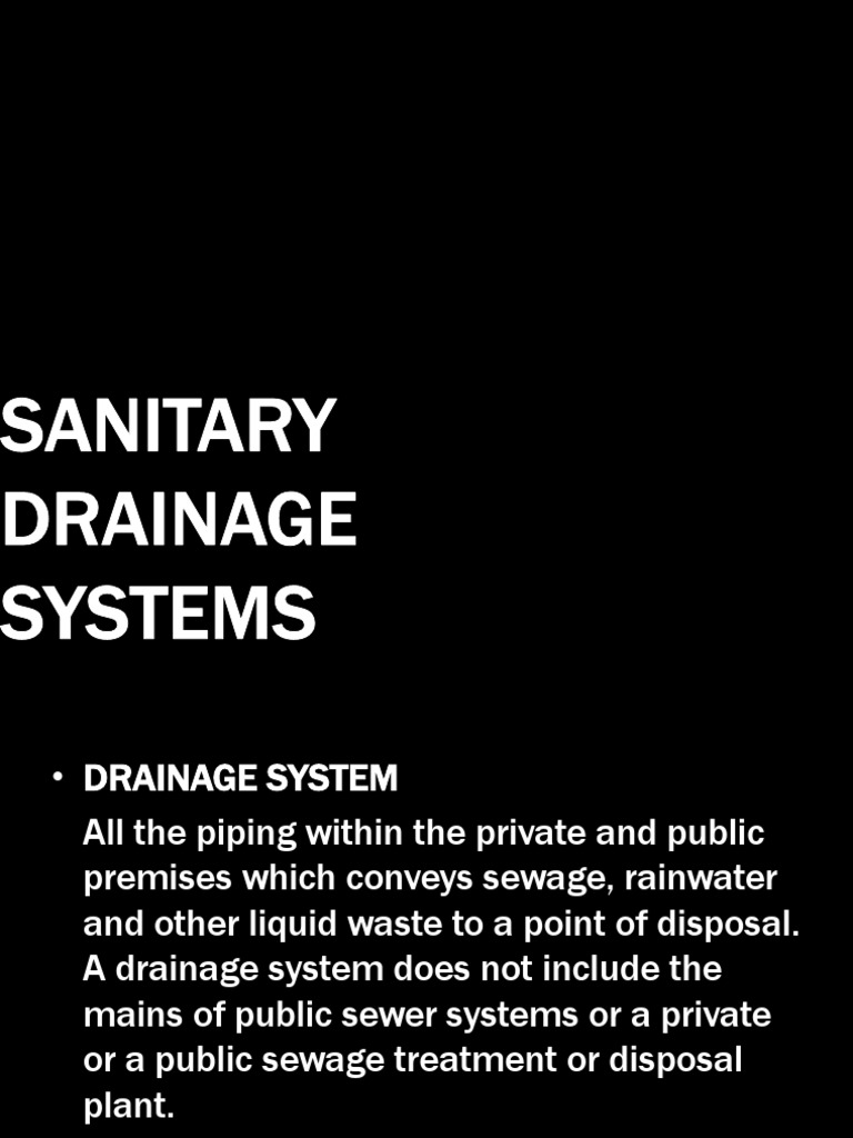 Sanitary Drainage Systems | PDF | Sanitary Sewer | Sewage