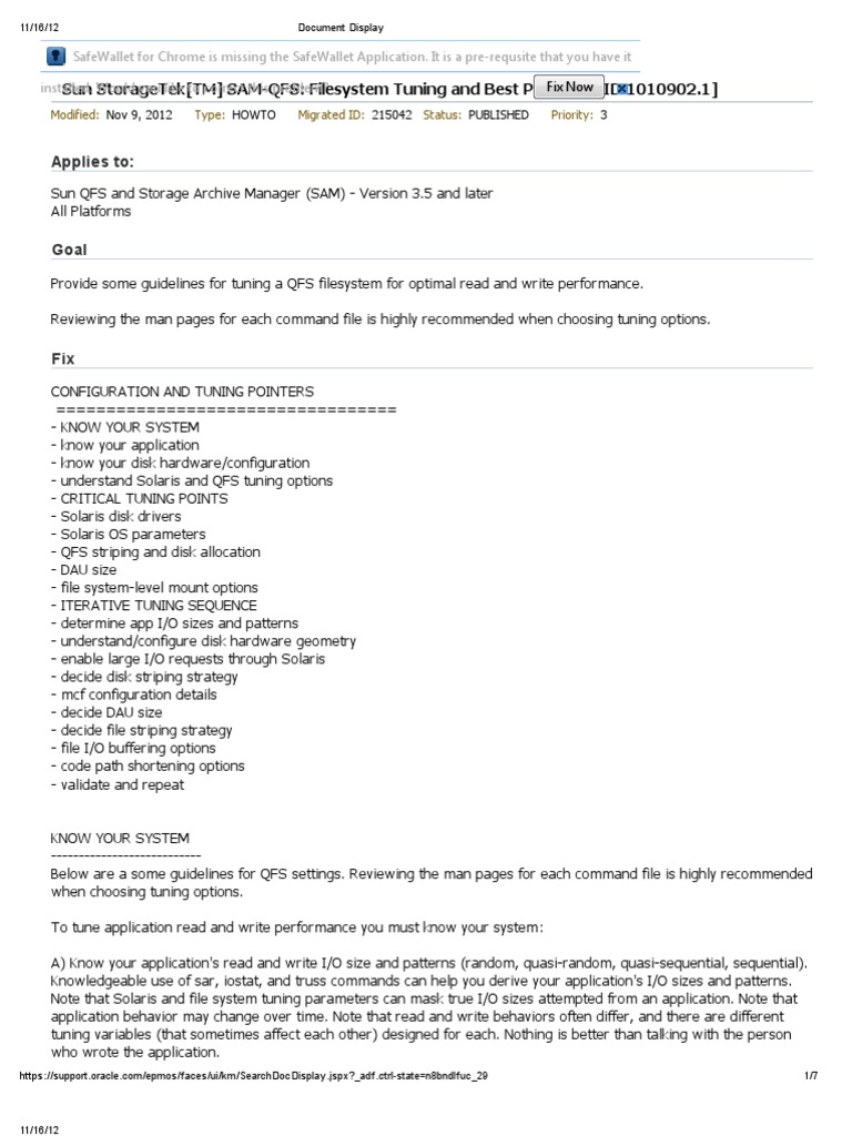 QFS Filesystem Tuning and Best Practice | PDF | File System | Cache ...
