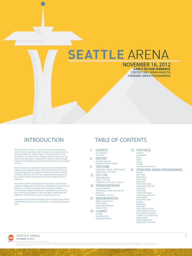 SODO Arena Early Designs | PDF | Seattle | Transport