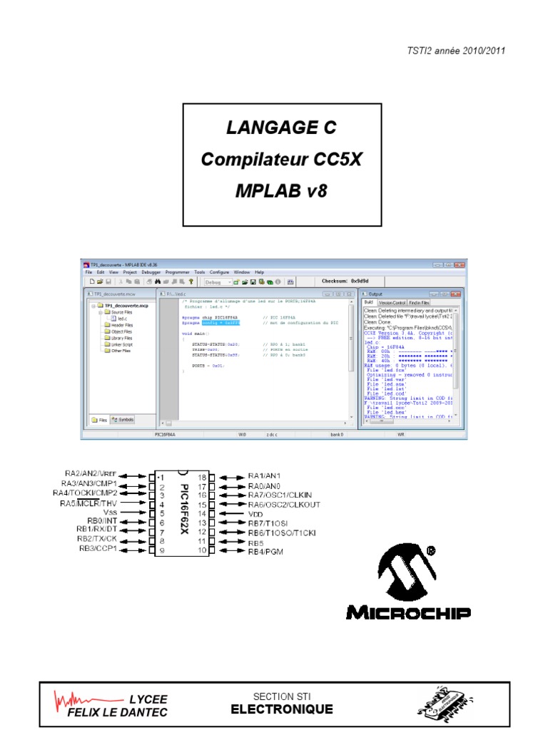 Notice Prog C MPLAB & Cc5x | PDF | Variable (informatique) | C (Langage ...