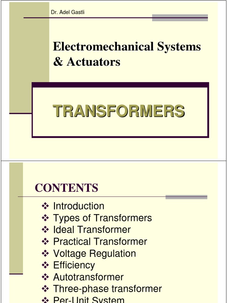 Transformers | PDF | Transformer | Physics