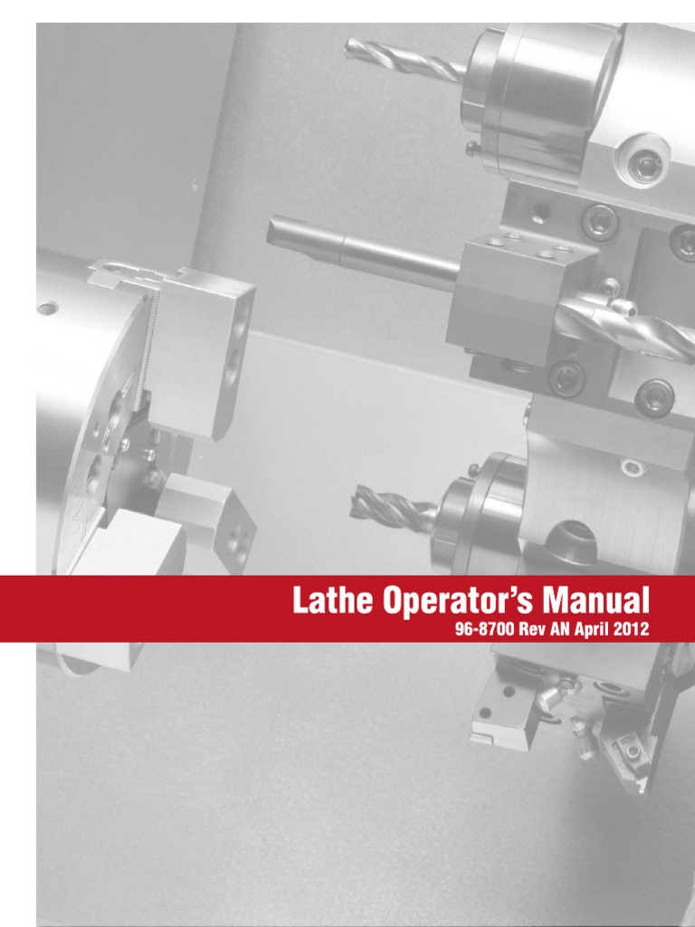 Lathe Operators Manual | Damages | Numerical Control