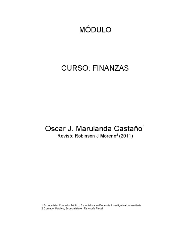 Modulo Finanzas | PDF