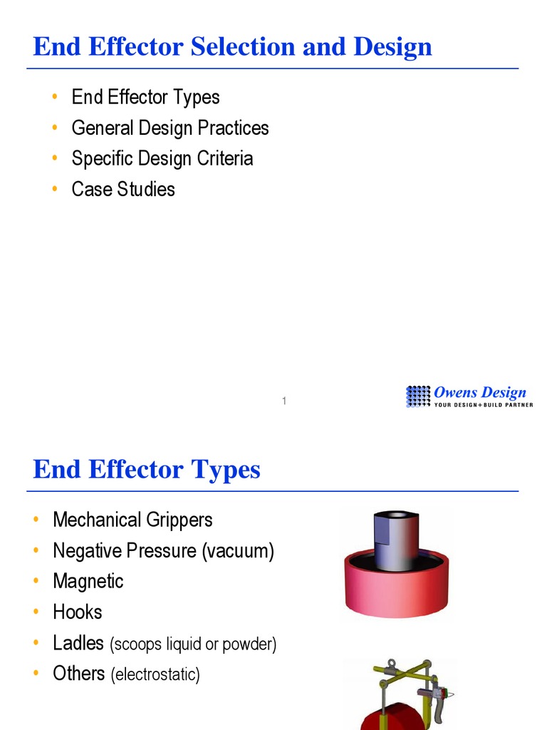 Ppt End Effector Design | Physics & Mathematics | Physics