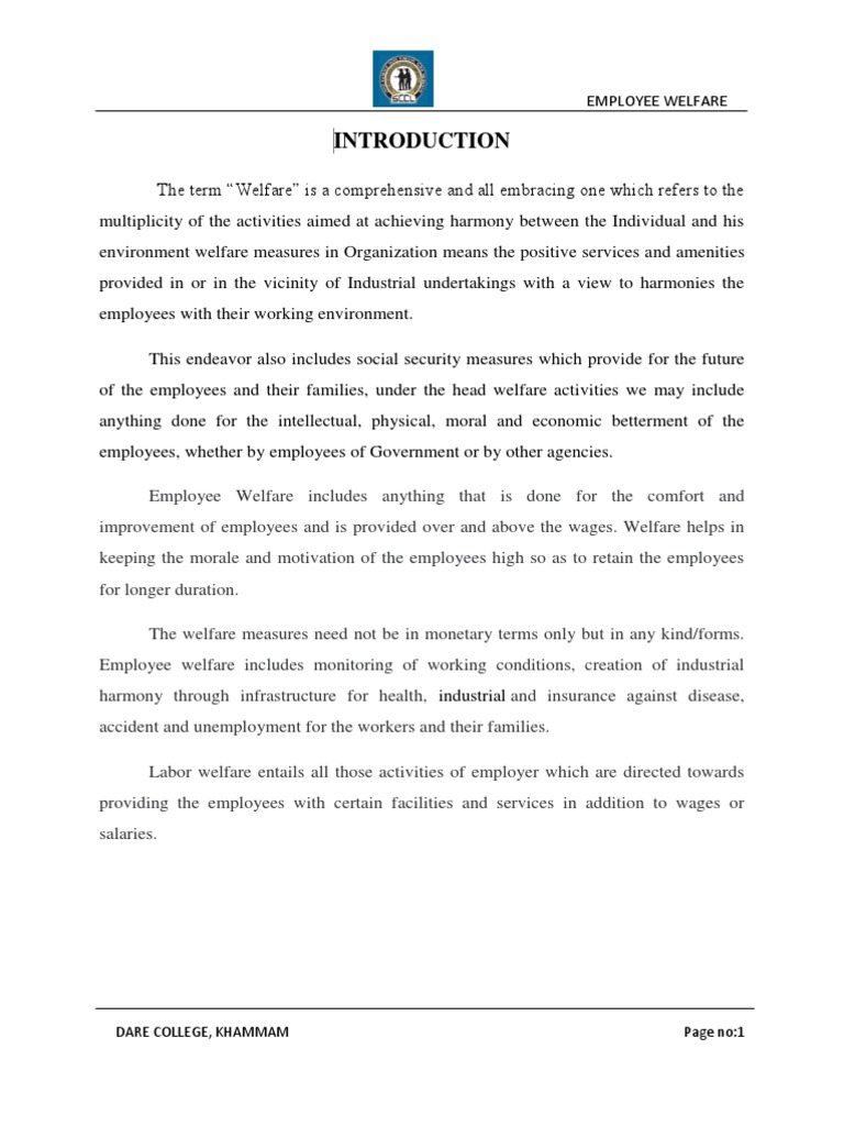 Employee Welfare | PDF | Employment | Business
