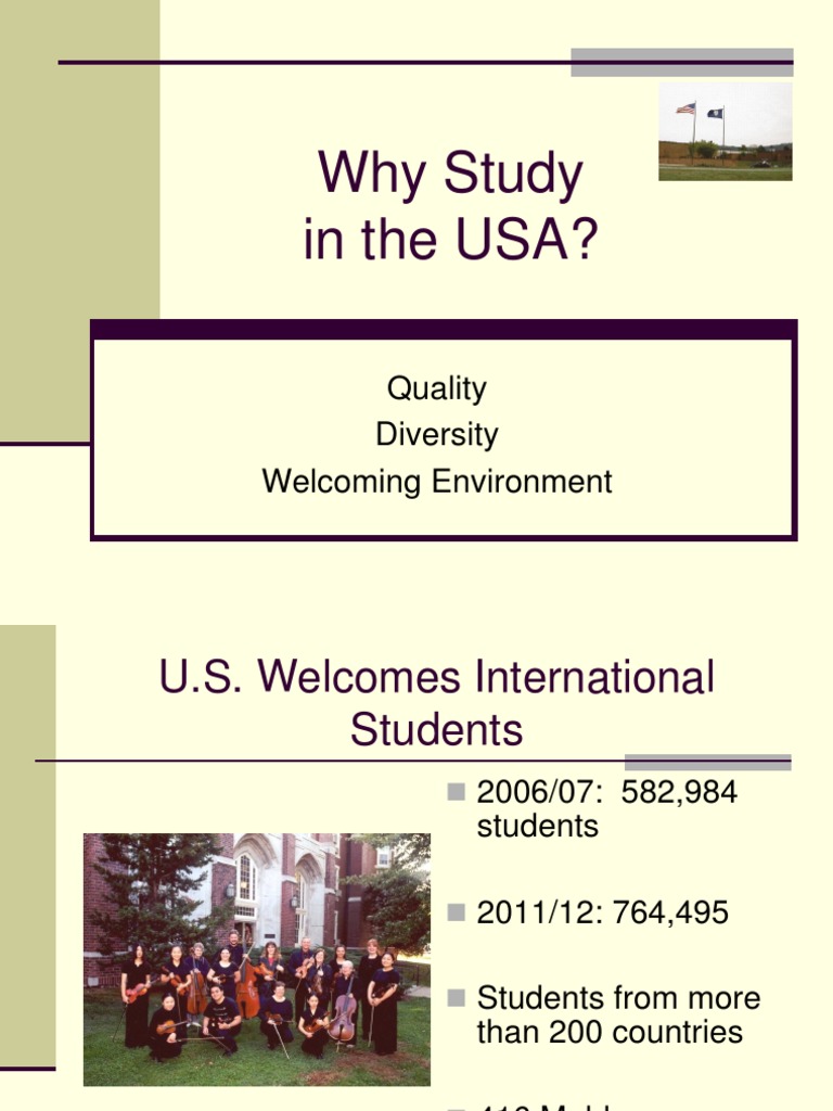 Why Study in the USA: Opportunities for All | PDF | College ...