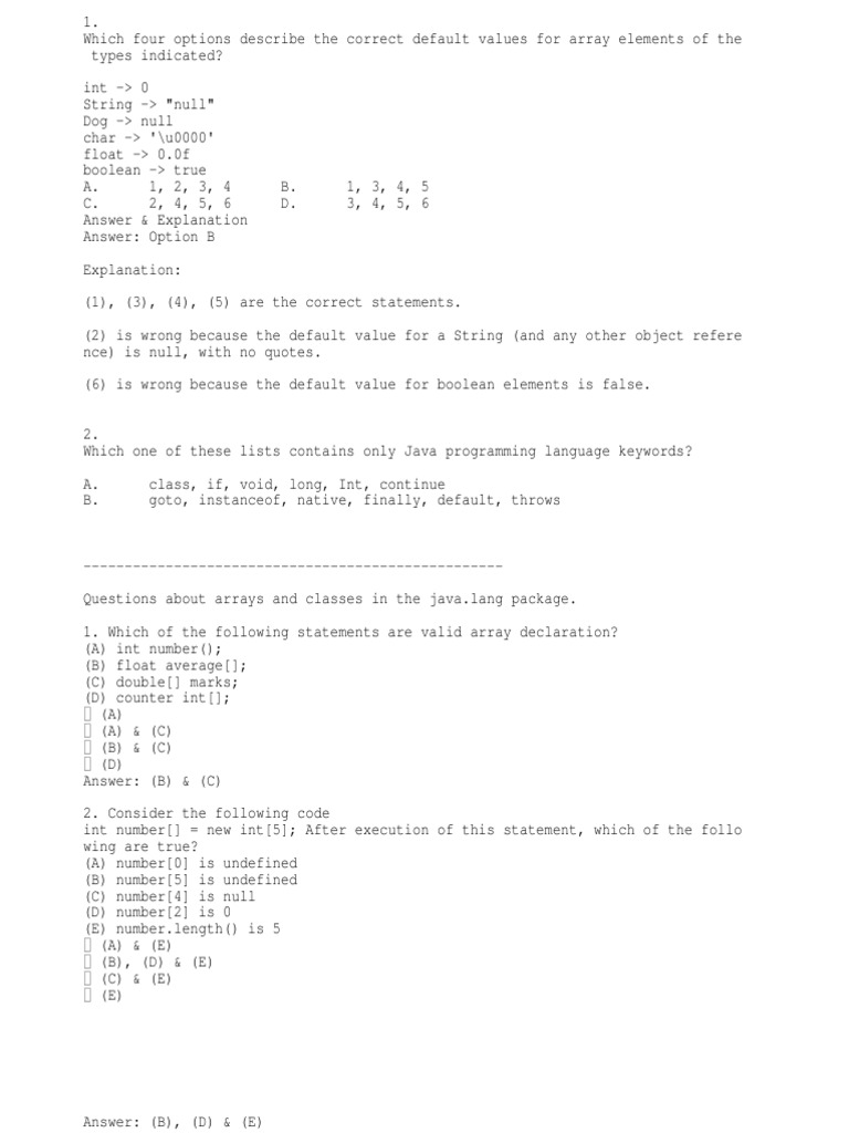 Java | PDF | C (Programming Language) | Array Data Structure