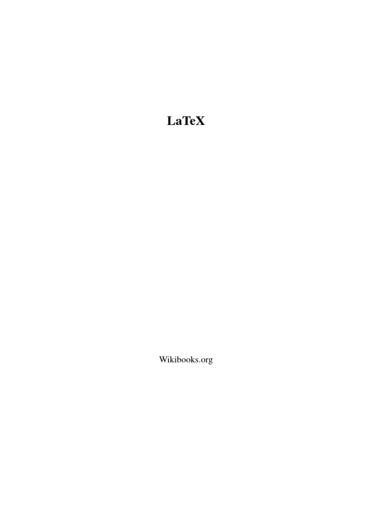 Latex | PDF | Te X | Digital Technology