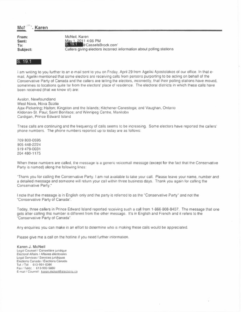 Letter To CPC | PDF | Politics Of Canada | Elections