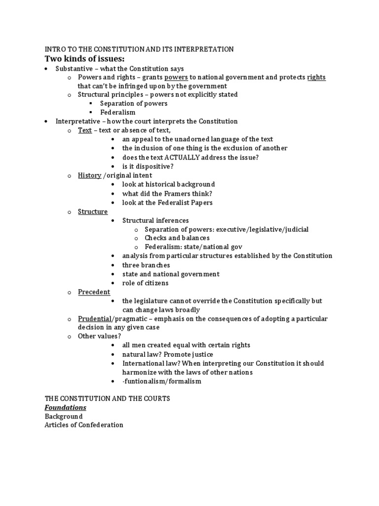 CON LAW Outline | PDF | Commerce Clause | Necessary And Proper Clause