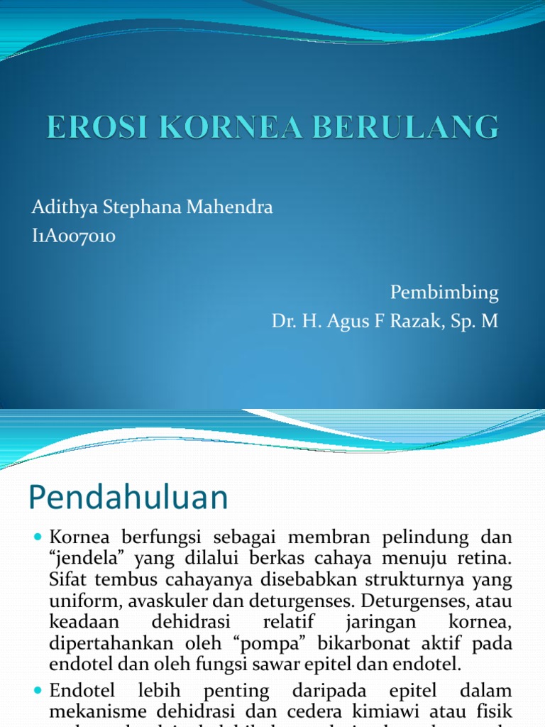 Erosi Kornea Berulang | PDF