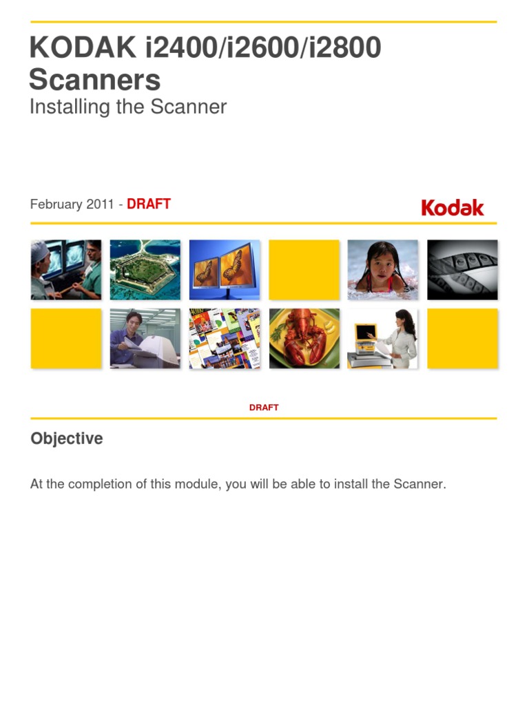 KODAK I2400/i2600/i2800 Scanners: Installing The Scanner | PDF | Image ...