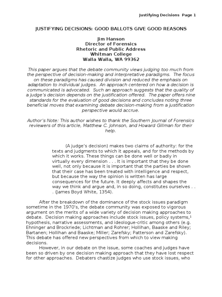 71 Write Ballots | PDF | Argument | Theory Of Justification