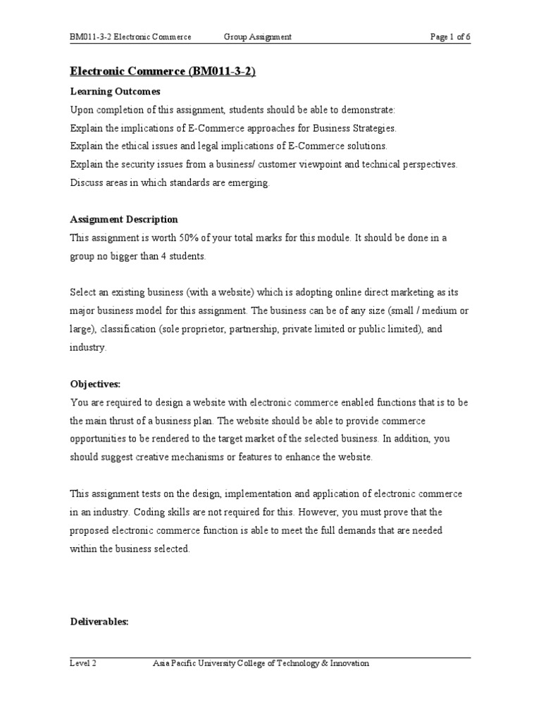 E-Commerce GRP Assignment 1107 | PDF | E Commerce | Plagiarism