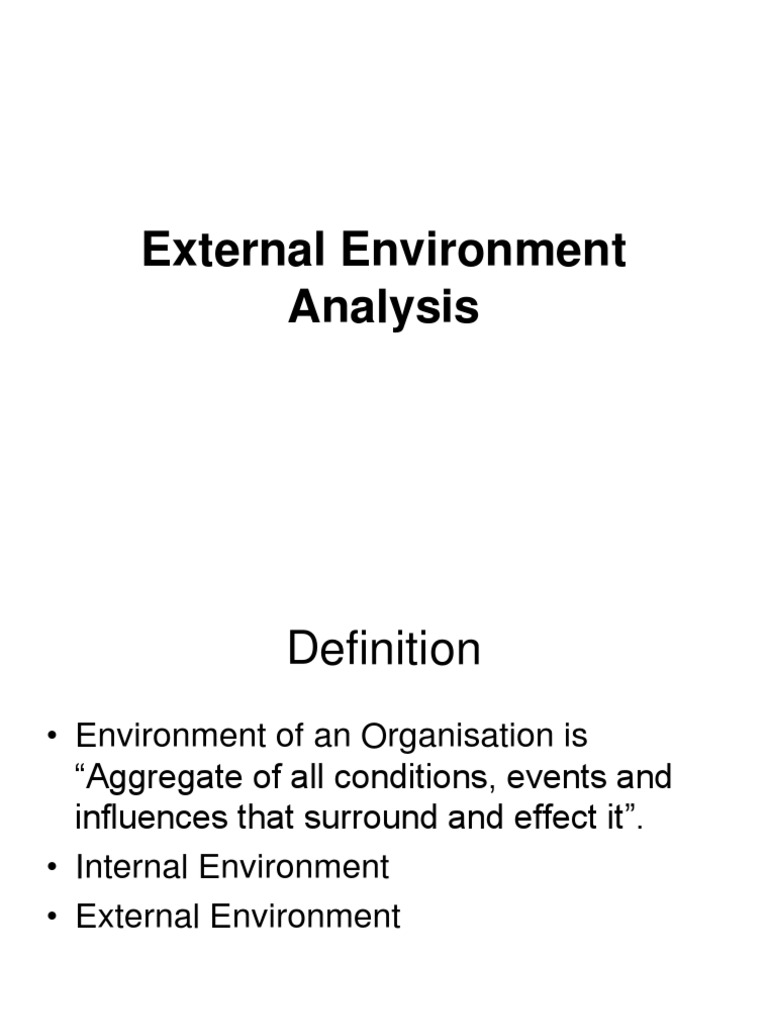 External Environment Analysis | PDF | Swot Analysis | Economics
