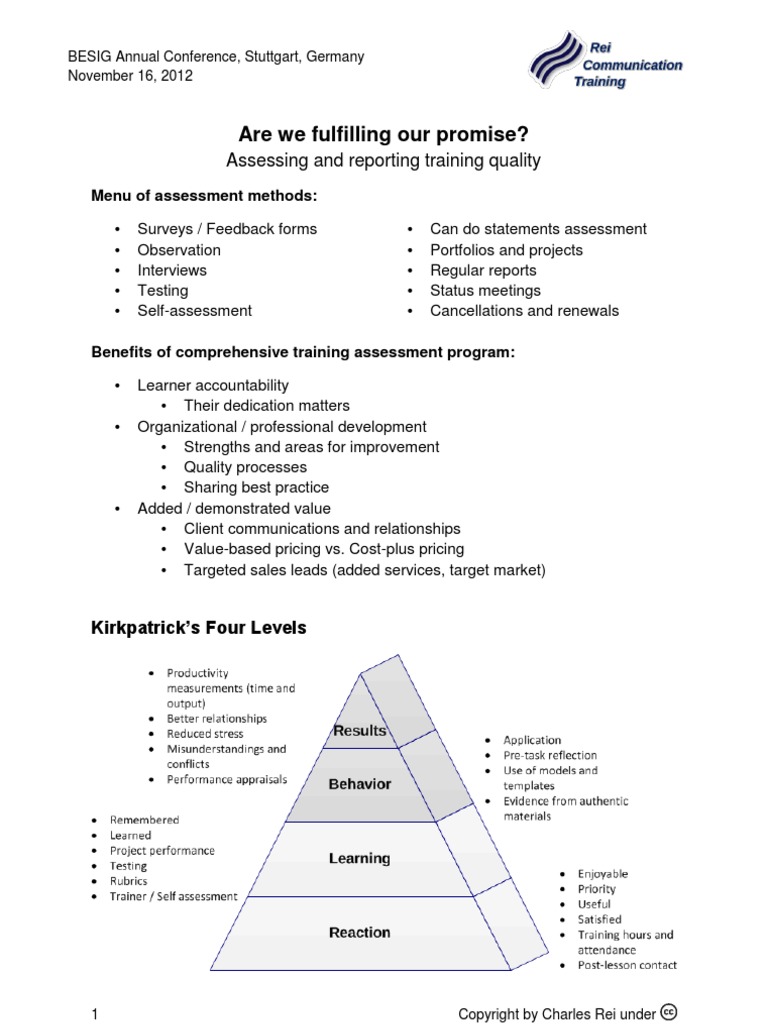 Handout - Are We Fulfilling Our Promise | PDF | Educational Assessment ...