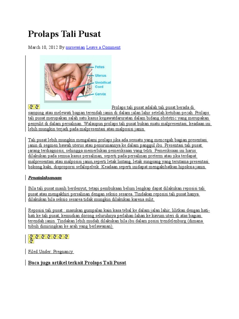 Prolaps Tali Pusat | PDF