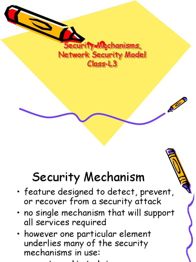 Security Mechanisms, Network Security Model Class-L3 | PDF | Computer ...