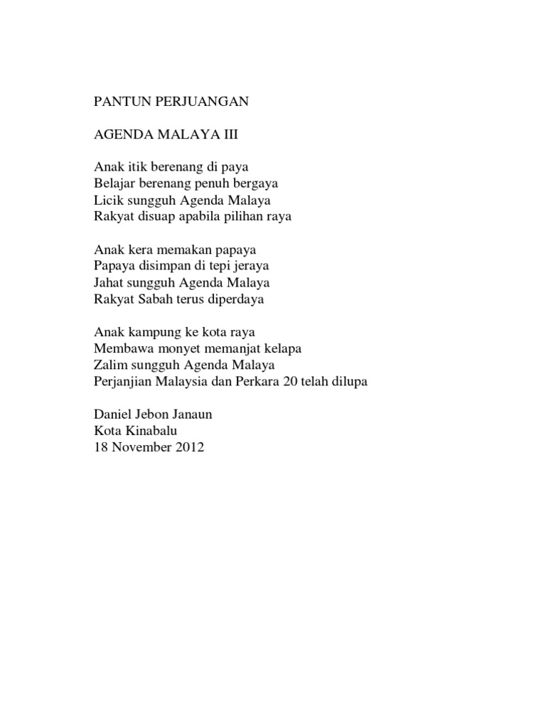 Pantun Perjuangan | PDF