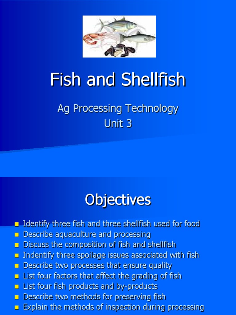 Fish and Shellfish Processing Overview | PDF | Cooking, Food & Wine ...