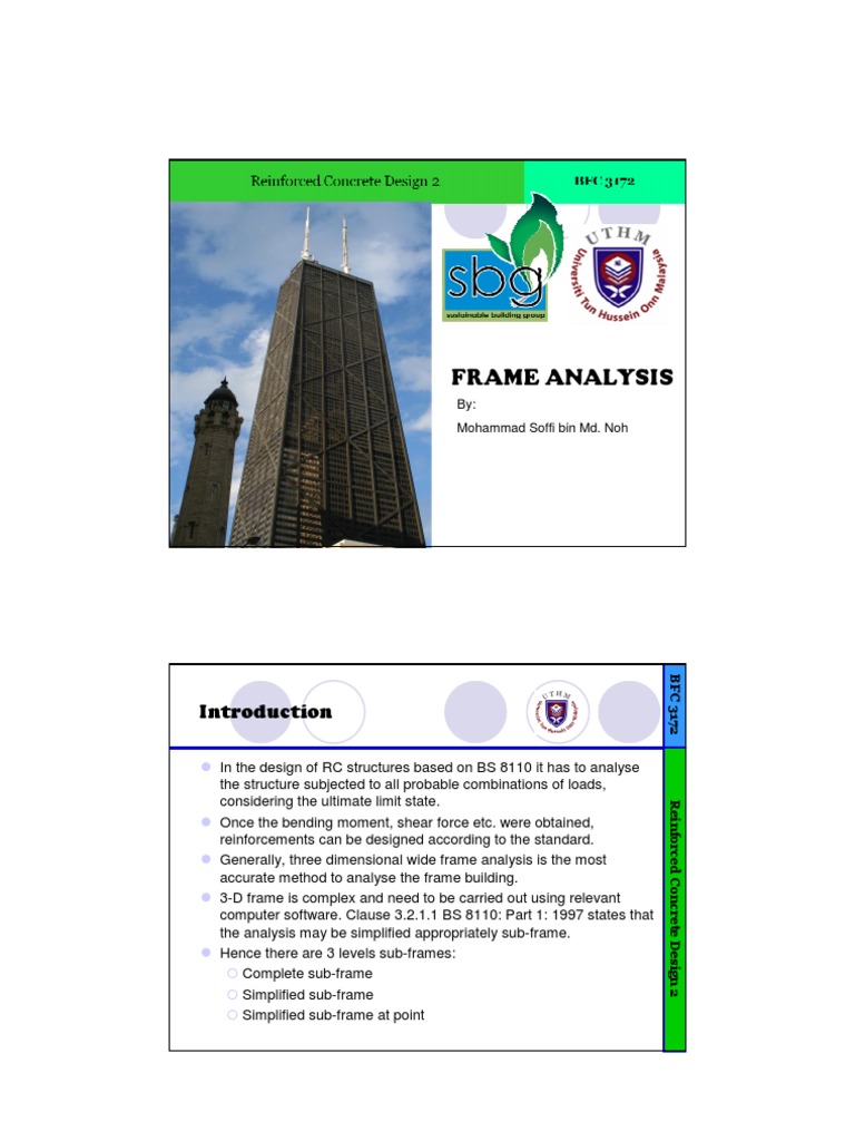 2) Frame Analysis | PDF | Framing (Construction) | Beam (Structure)
