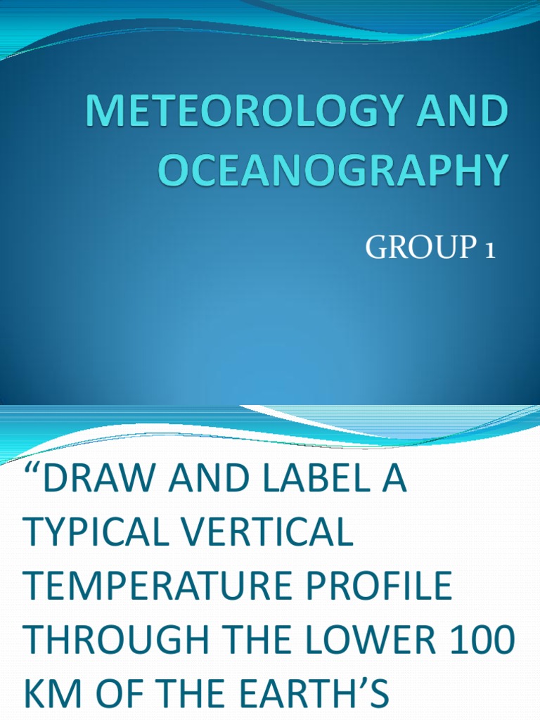 Meteorology and Oceanography | PDF | Atmosphere Of Earth | Atmosphere
