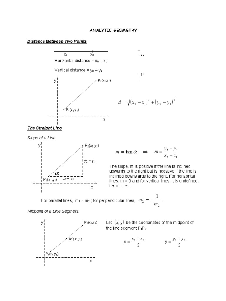 Analytic Geometry Handouts | Download Free PDF | Manifold | Ellipse