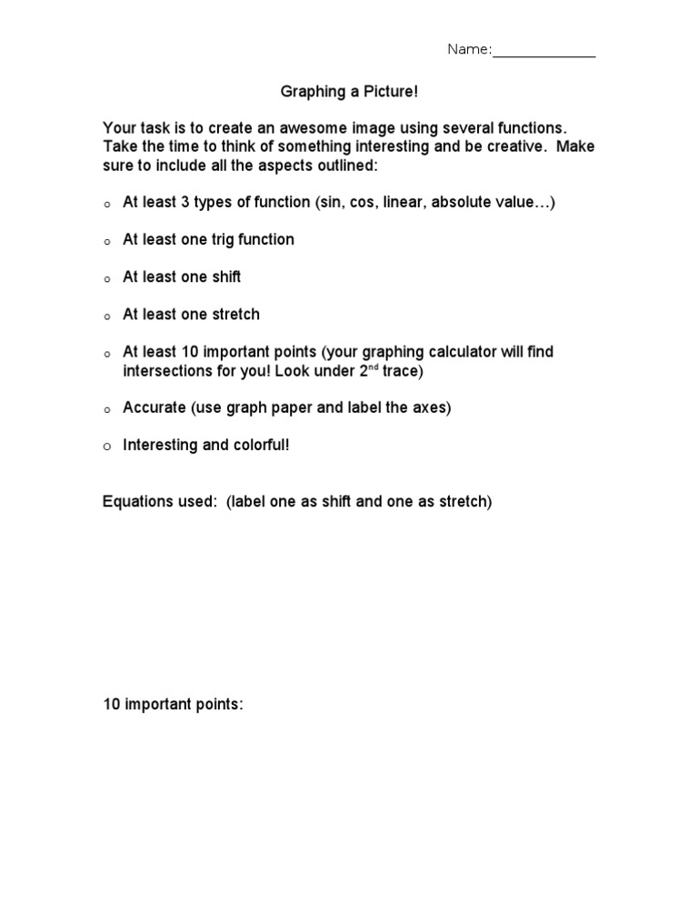 Graphing A Picture | PDF