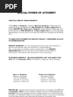 Spa Format | PDF | Power Of Attorney | Notary Public