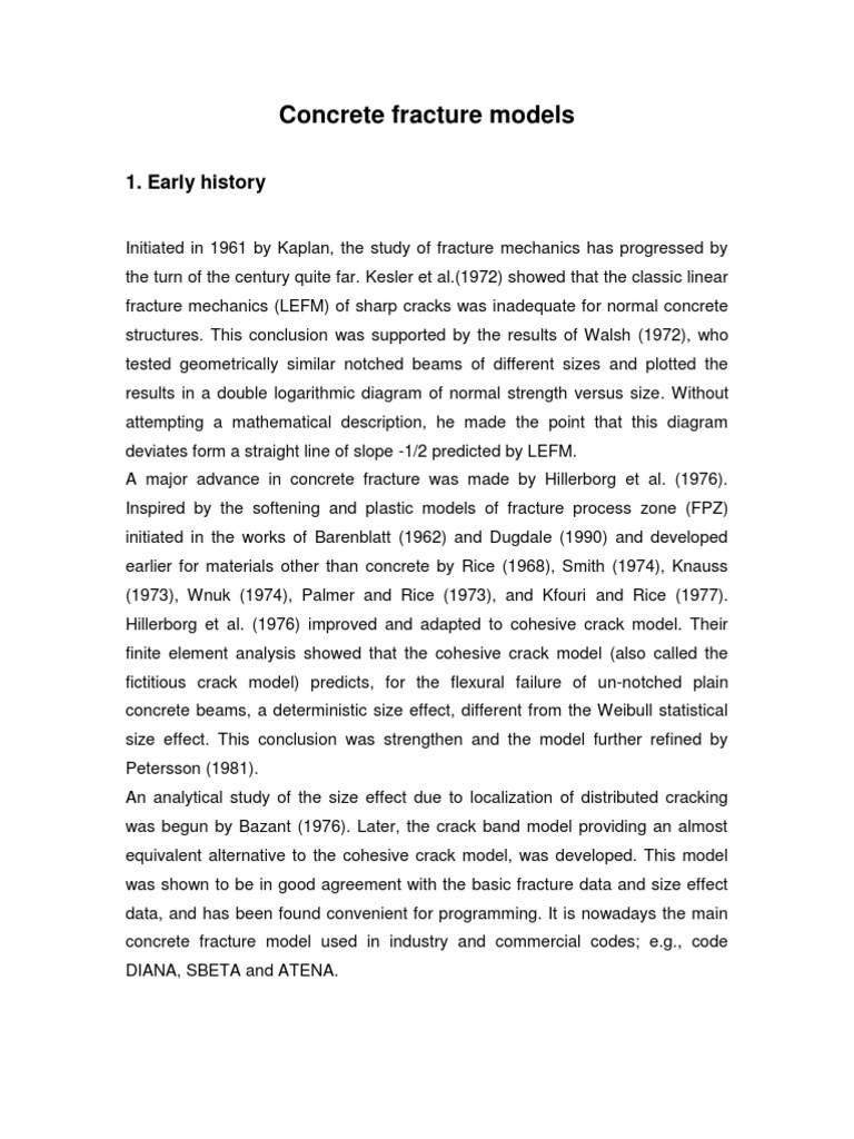 Concrete Fracture Model1 | PDF | Fracture | Fracture Mechanics