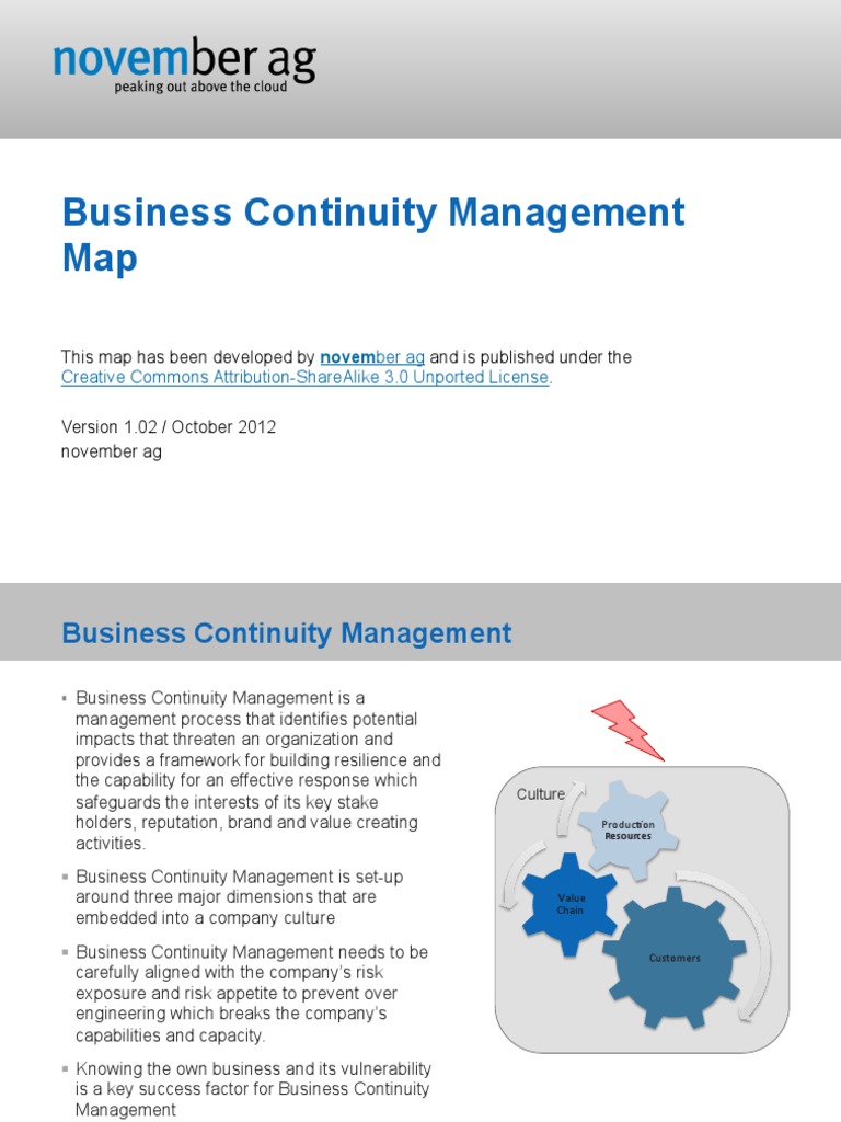 Business Continuity Management Map | PDF | Business Continuity ...