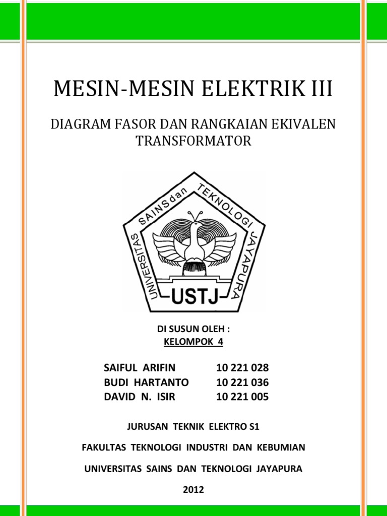 Diagram Fasor Dan Rangkaian Ekivalen Transformator | PDF