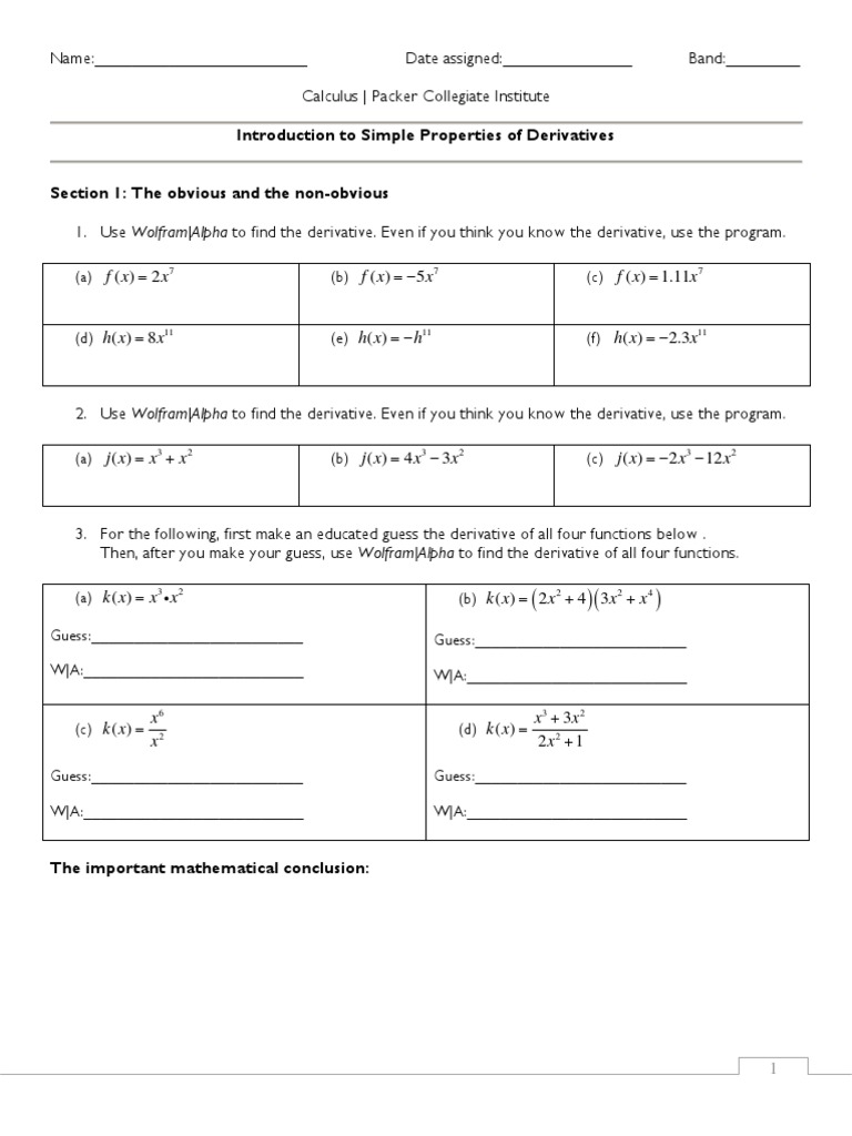 2012-11-19 Constant Multiple and Addition Rules For Derivatives | PDF ...