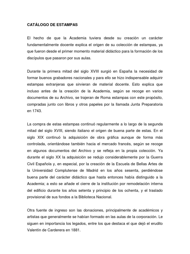 Catalogo Estampas | PDF | Italia | Medios de arte