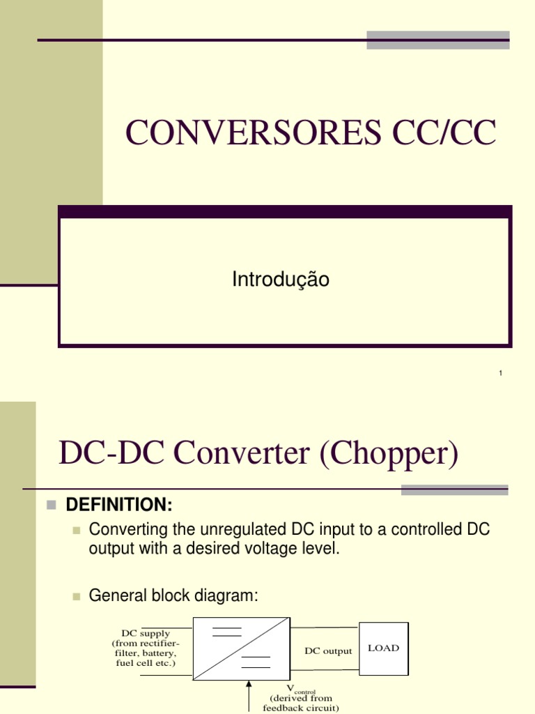 Aula Conversores CC-CC Básicos | PDF | Voltage | Computer Engineering