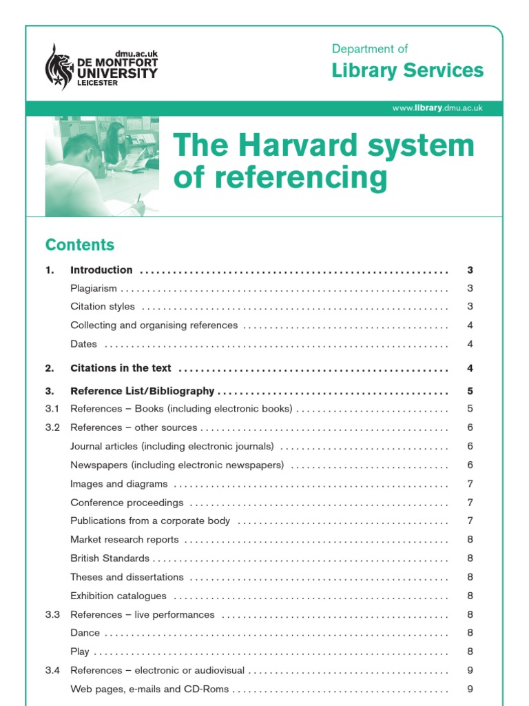 The Harvard System of Referencing | PDF | Citation | World Wide Web
