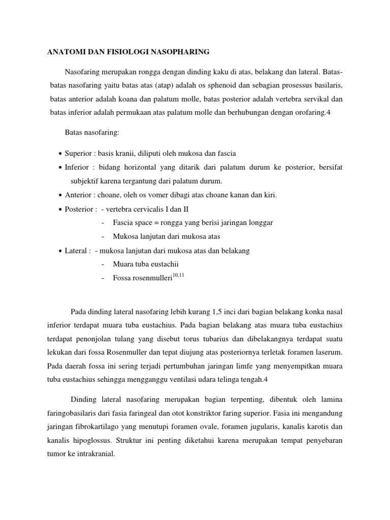 Anatomi Dan Fisiologi Nasopharing | PDF