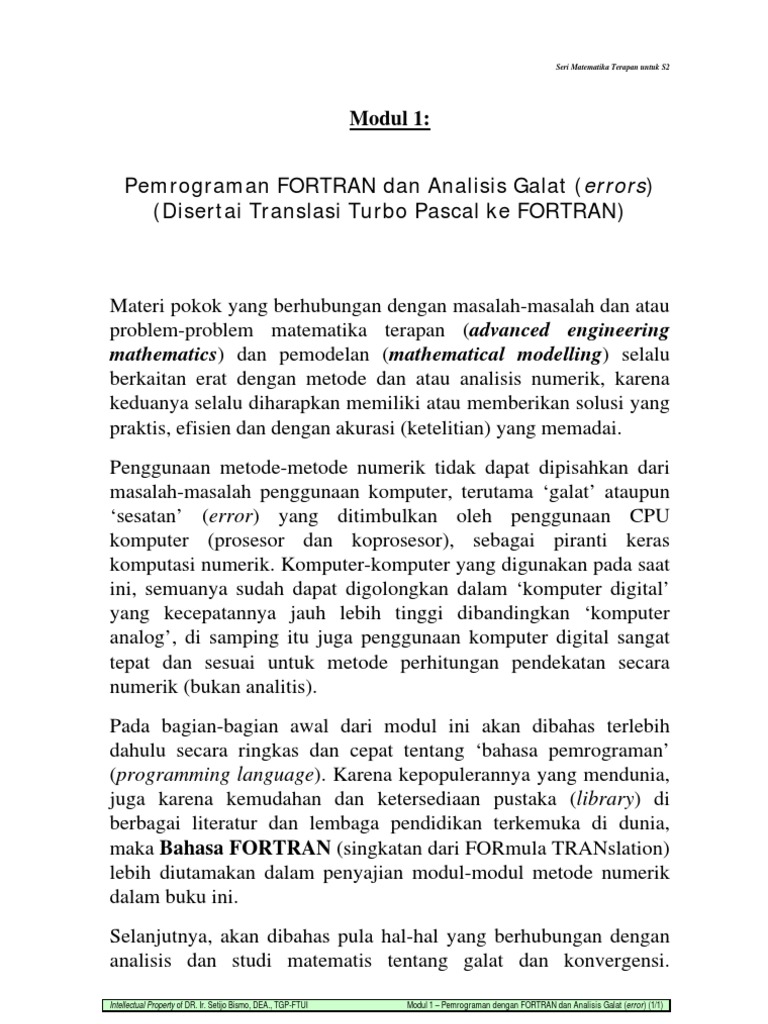 Bahasa Fortran | PDF