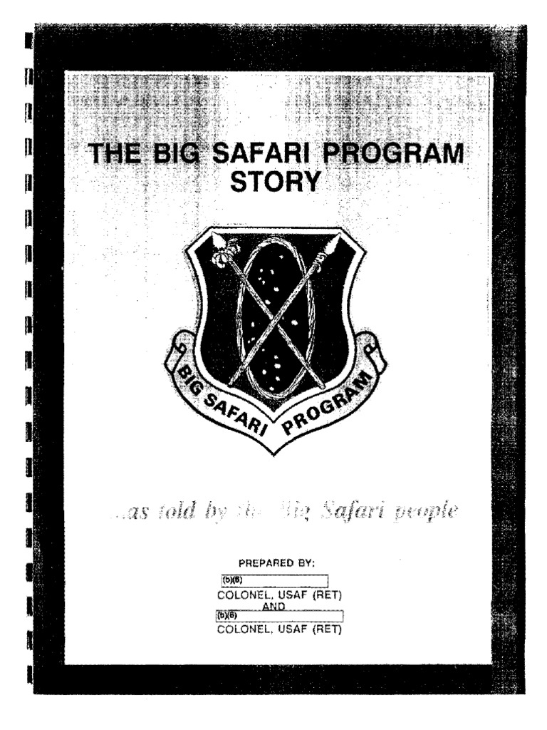 The BIG SAFARI Program Story | PDF | Lockheed Corporation | Air Forces