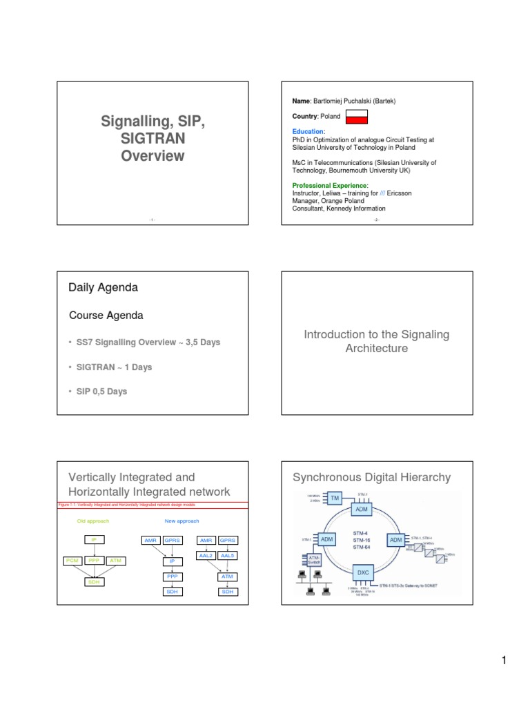 Signalling SIP SIGTRAN Overview Handout | PDF | Asynchronous Transfer ...