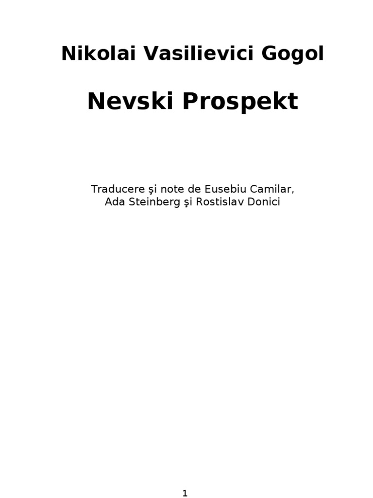 Gogol, Nikolai - Nevski Prospekt (v1.0) | PDF