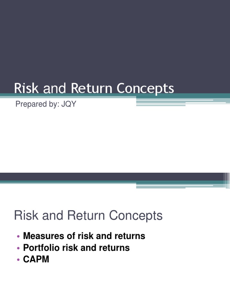 Risk and Return Lecture | PDF | Capital Asset Pricing Model | Beta (Finance)