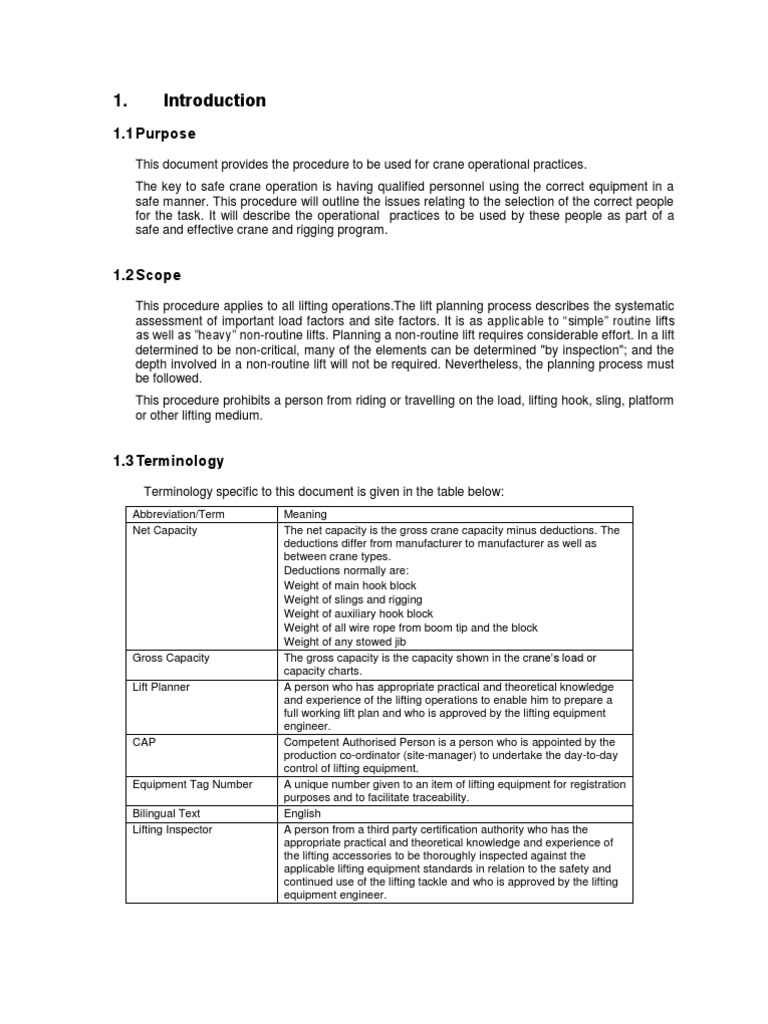 Lifting Plan | PDF | Crane (Machine) | Elevator