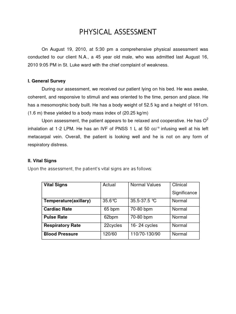 Physical Assessment | PDF | Neck | Human Eye
