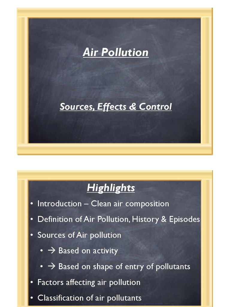 Environmental Engg Air Pollution | PDF | Adsorption | Physical Chemistry