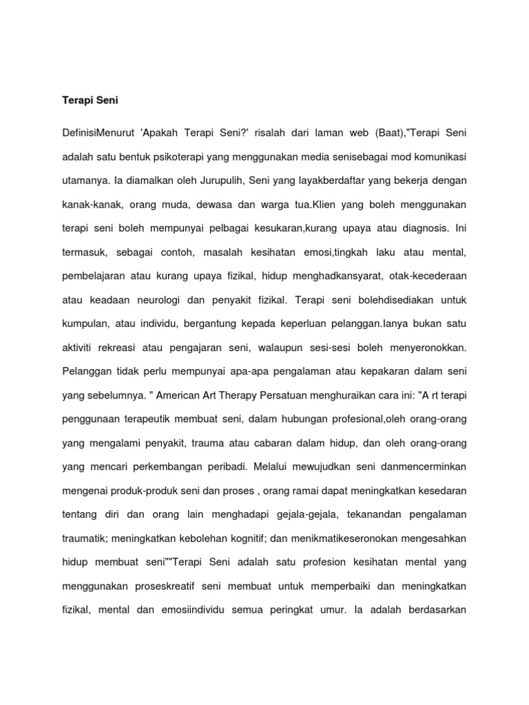 Terapi Seni | PDF