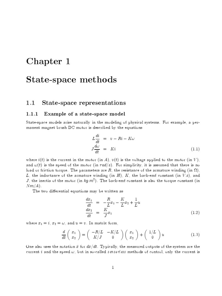 State-Space Model Fundamentals | PDF
