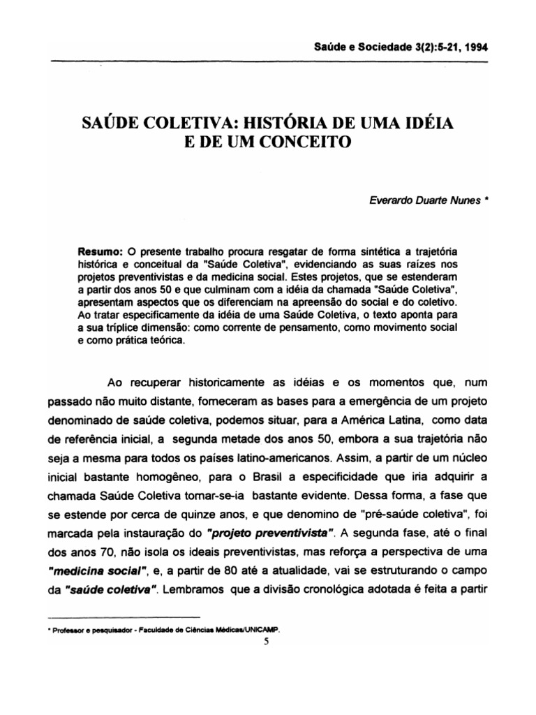 Everardo .. | PDF | Saúde pública | Sociologia