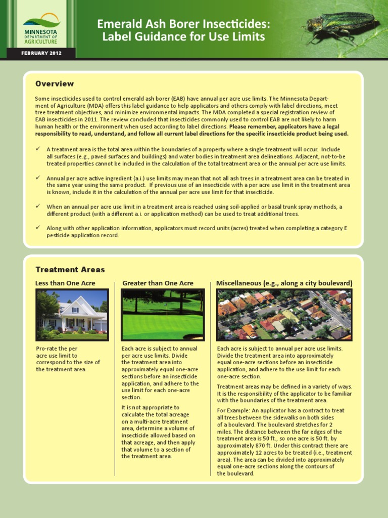 EAB Insecticdes Label Guidance For Use Limits | PDF | Insecticide ...